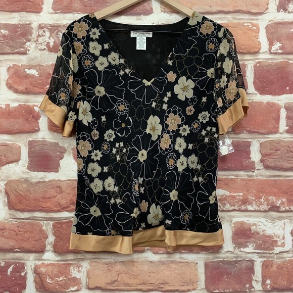 Lew Magram | Tops | Vintage Lew Magram Top Womens Large Black ...